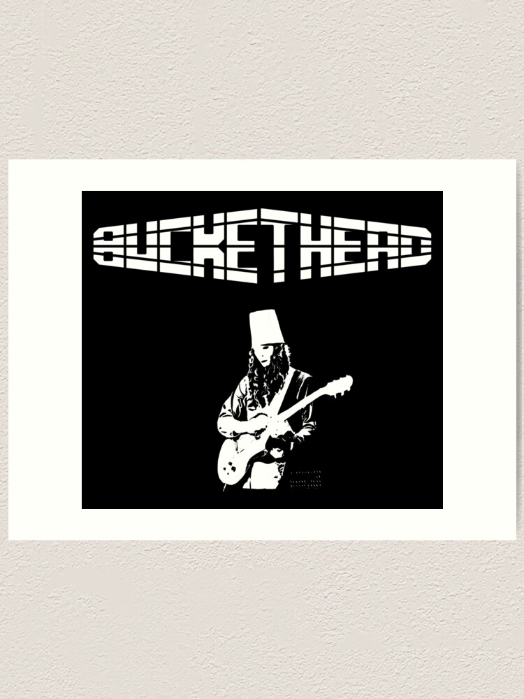 "Buckethead on Stage White Silhouette" Art Print by AllygatorDesign ...