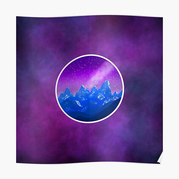 "Nebula Badge - Abstract Nebula Space Badge" Poster for Sale by ...