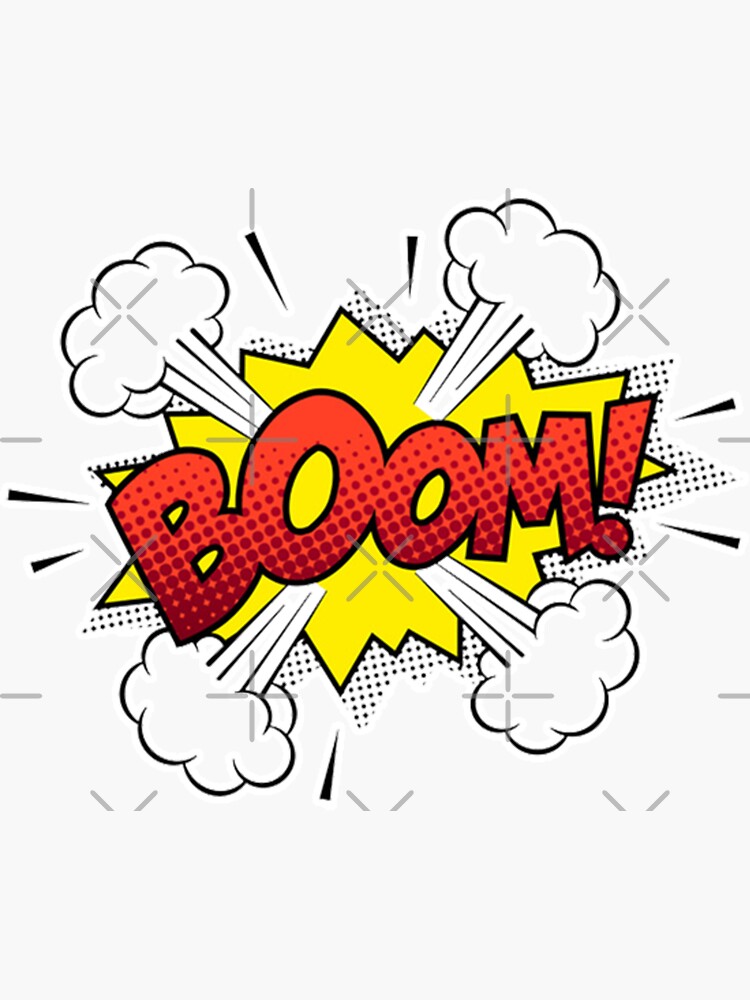"BOOM cool comics speech ballon super hero" Sticker for Sale by Mandala ...
