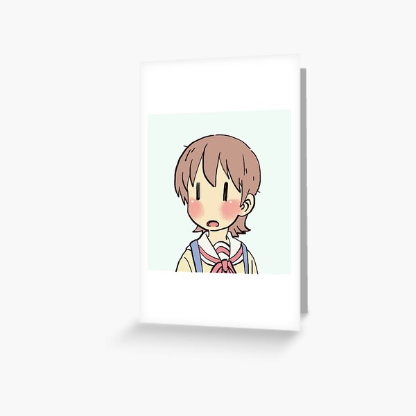 "I draw yuuko (yukko) / funny nichijou meme face" Greeting Card for ...