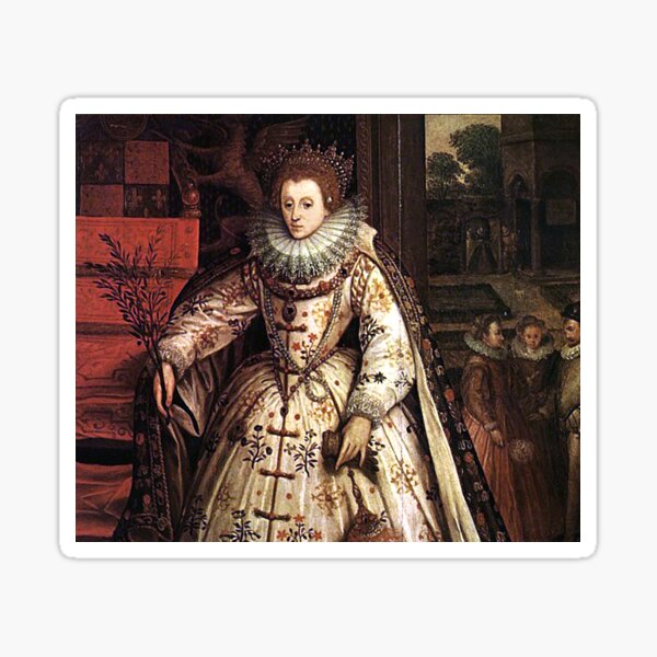 "Elizabeth I Fan Portrait" Sticker for Sale by incognitagal | Redbubble