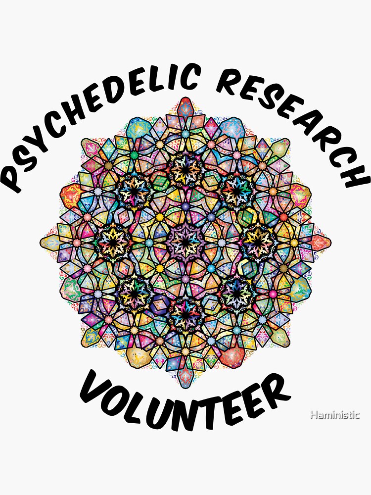 "Psychedelic Research Volunteer" Sticker for Sale by Haministic | Redbubble