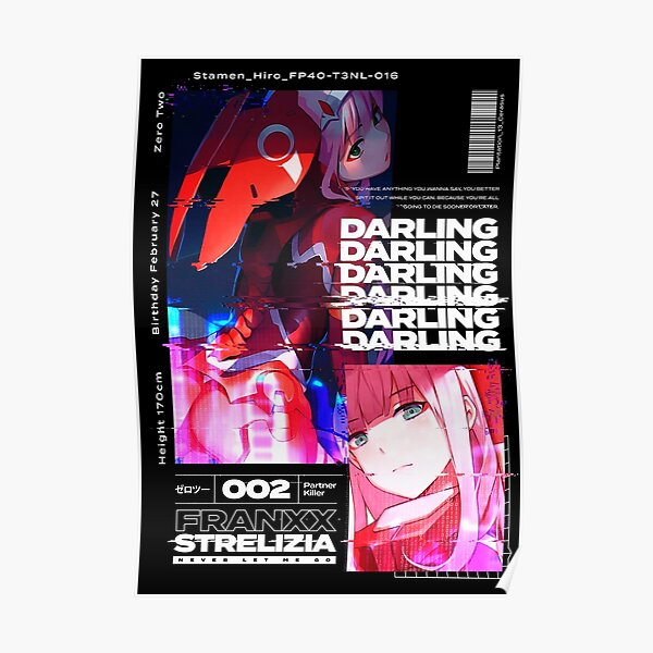 "Zero Two ゼロツー Aesthetic design Positive Version" Poster by Good-Game ...