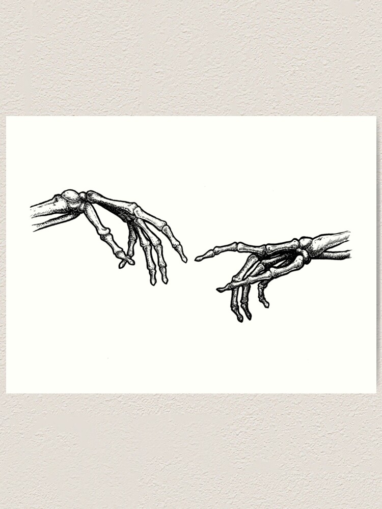 "Skeleton Hands Creation" Art Print for Sale by Enfinity | Redbubble