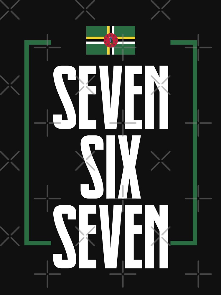 "Dominica Area Code Seven Six Seven 767 Dominican Flag" T-shirt for ...