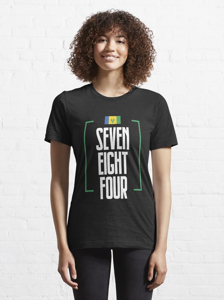 "Saint Vincent Area Code Seven Eight Four 784 St Vincent Flag" T-shirt ...