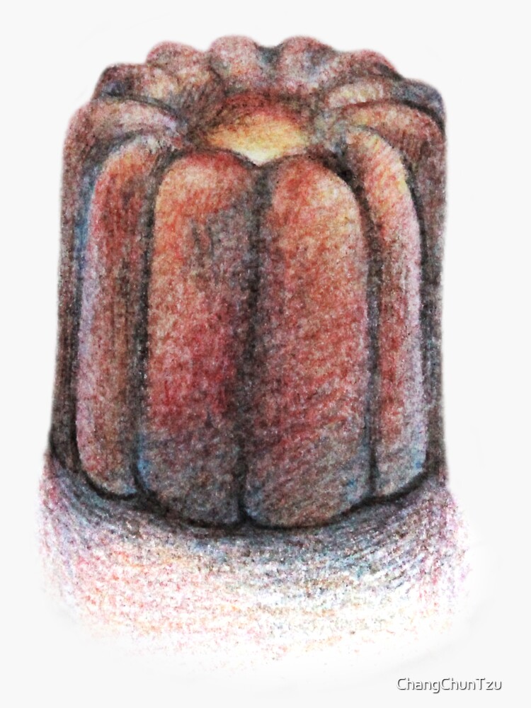 "Canelé illustration" Sticker by ChangChunTzu | Redbubble