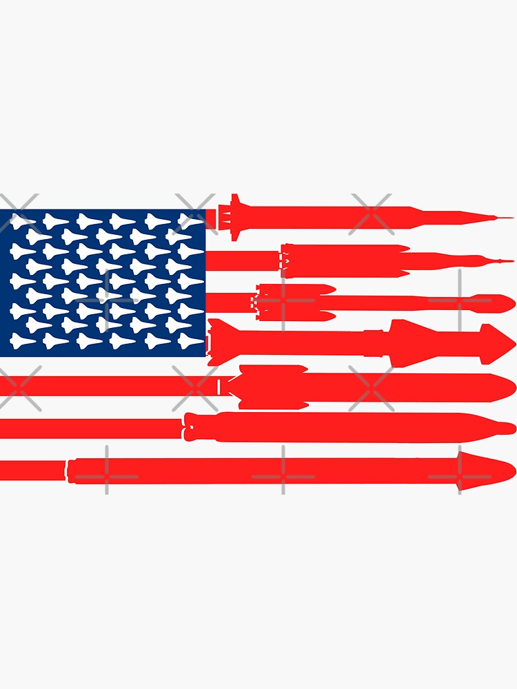 "Flag of American Rocket History" Sticker for Sale by PigNose | Redbubble