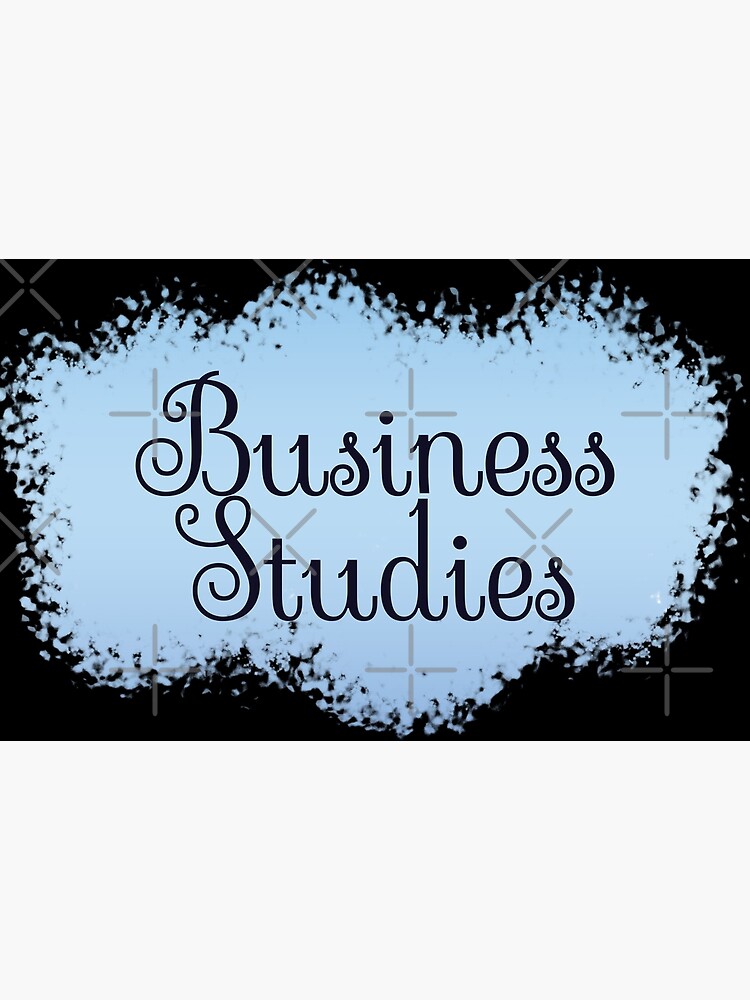 "Business Studies School Subject Label - blue black" Poster for Sale by ...