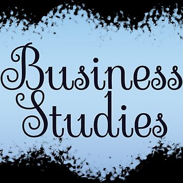 "Business Studies School Subject Label - blue black" Sticker for Sale ...