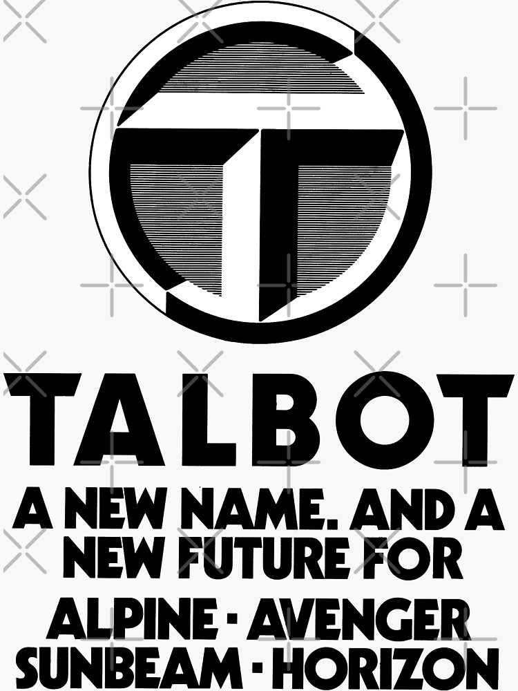 "TALBOT CARS - ADVERT" Sticker for Sale by ThrowbackM3 | Redbubble