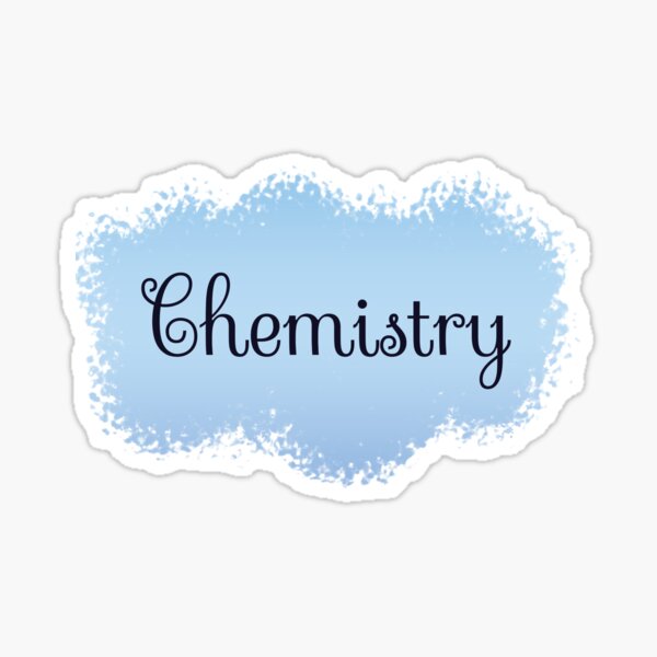 "Chemistry School Subject Label - blue black" Sticker for Sale by ...