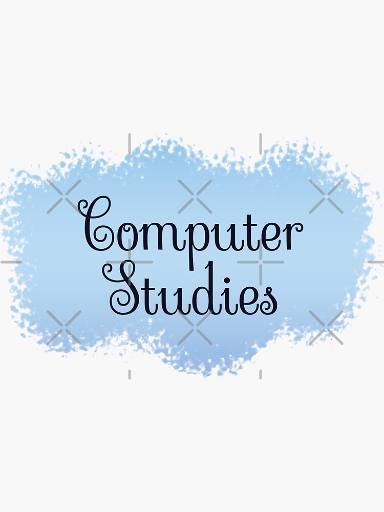 "Computer Studies School Subject Label - white" Sticker for Sale by ...