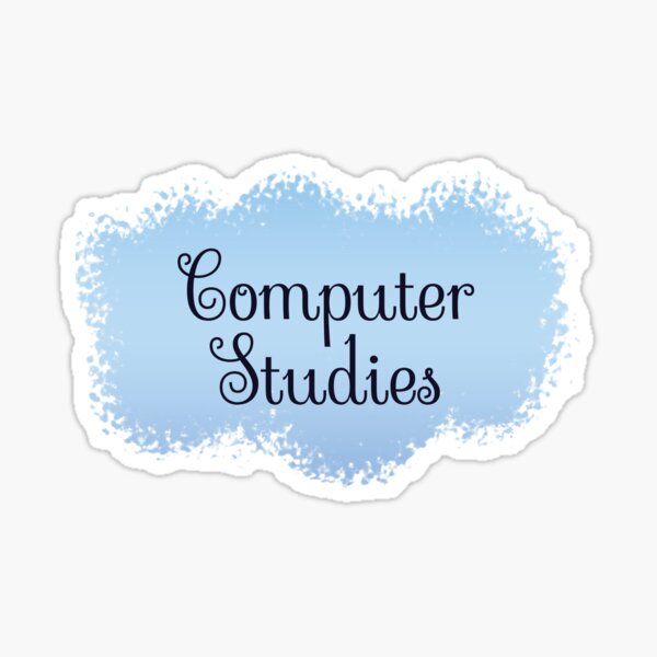 "Computer Studies School Subject Label - white" Sticker for Sale by ...