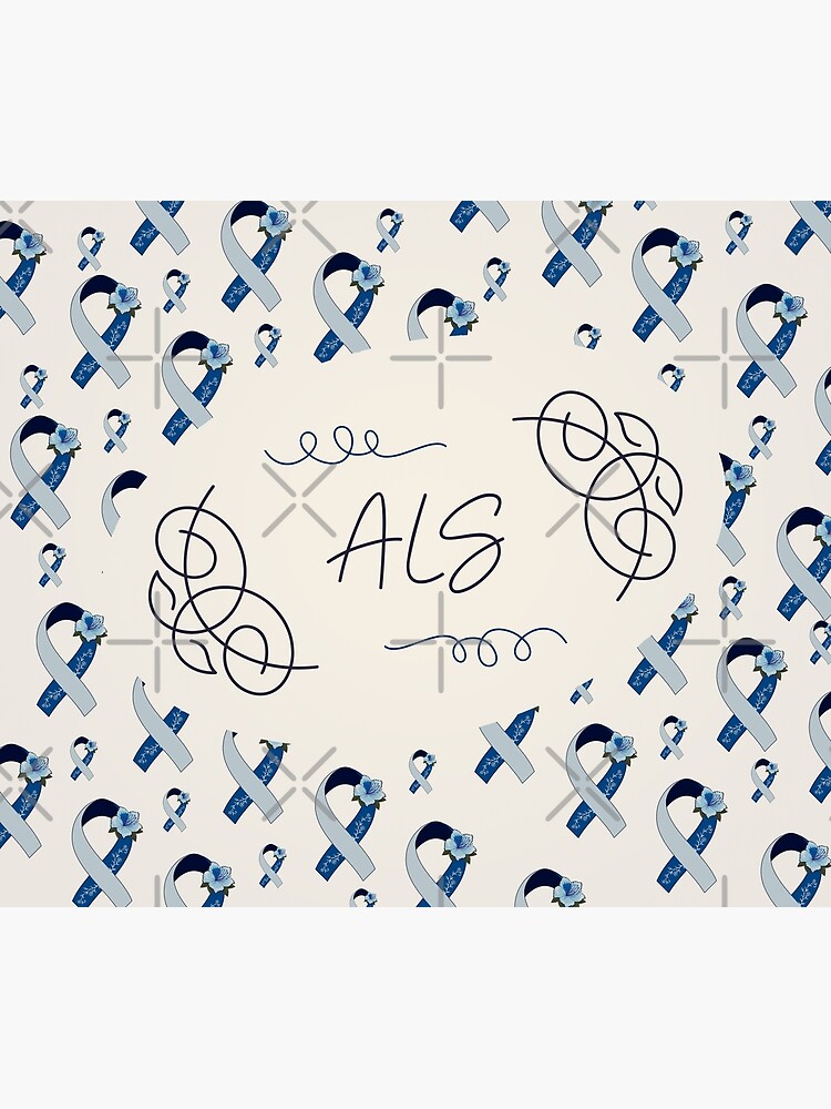"Amyotrophic Lateral Sclerosis Awareness, ALS Ribbon Pattern" Poster ...
