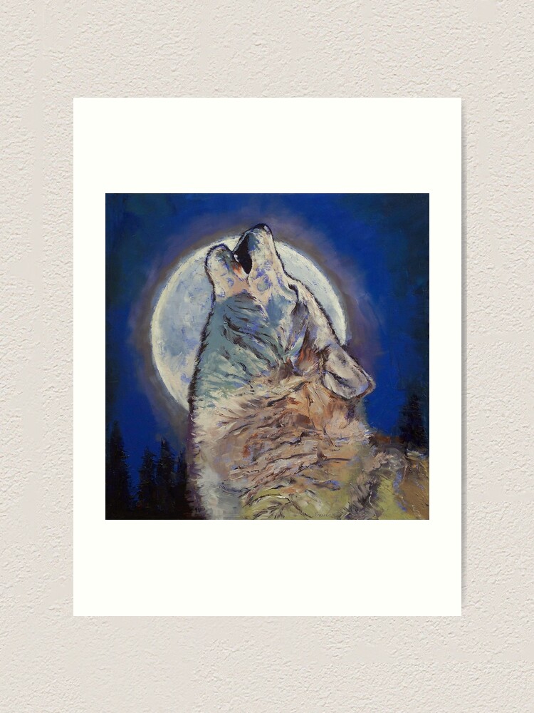 "Howling Wolf" Art Print by michaelcreese | Redbubble