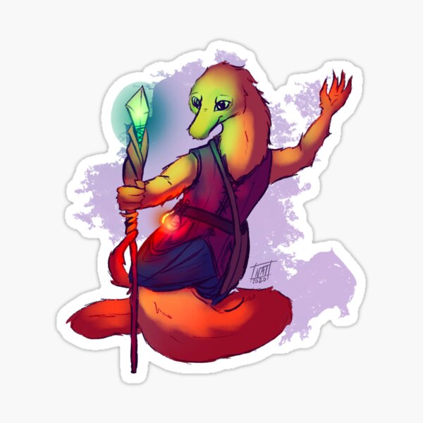 "Worm On A String Wizard " Sticker for Sale by -nat20- | Redbubble