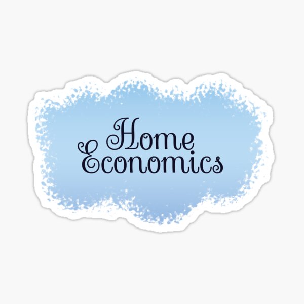 "Home Economics School Subject Label - blue black" Sticker for Sale by ...