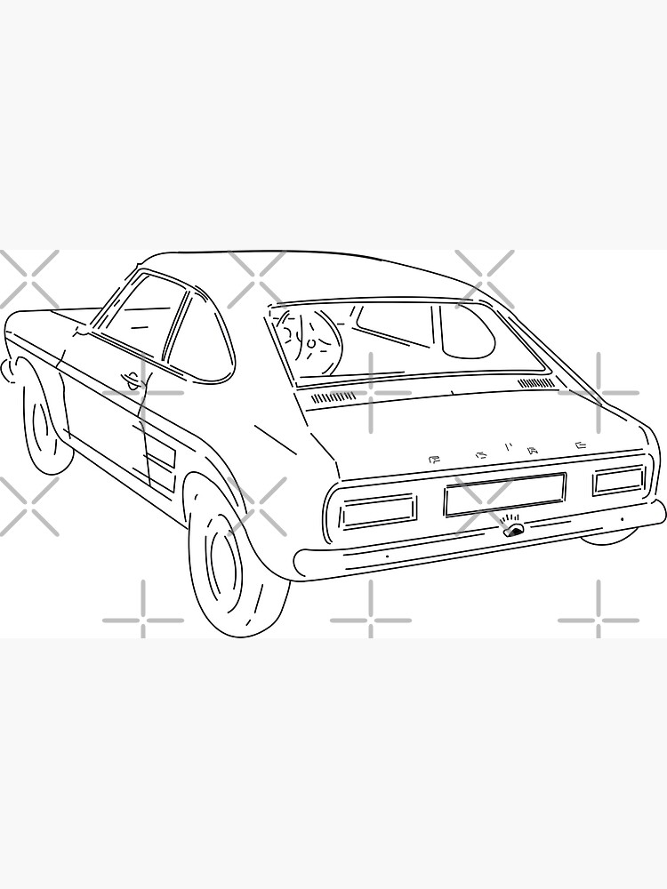 "MK1 Ford capri line art" Art Print for Sale by ElliottsLab | Redbubble