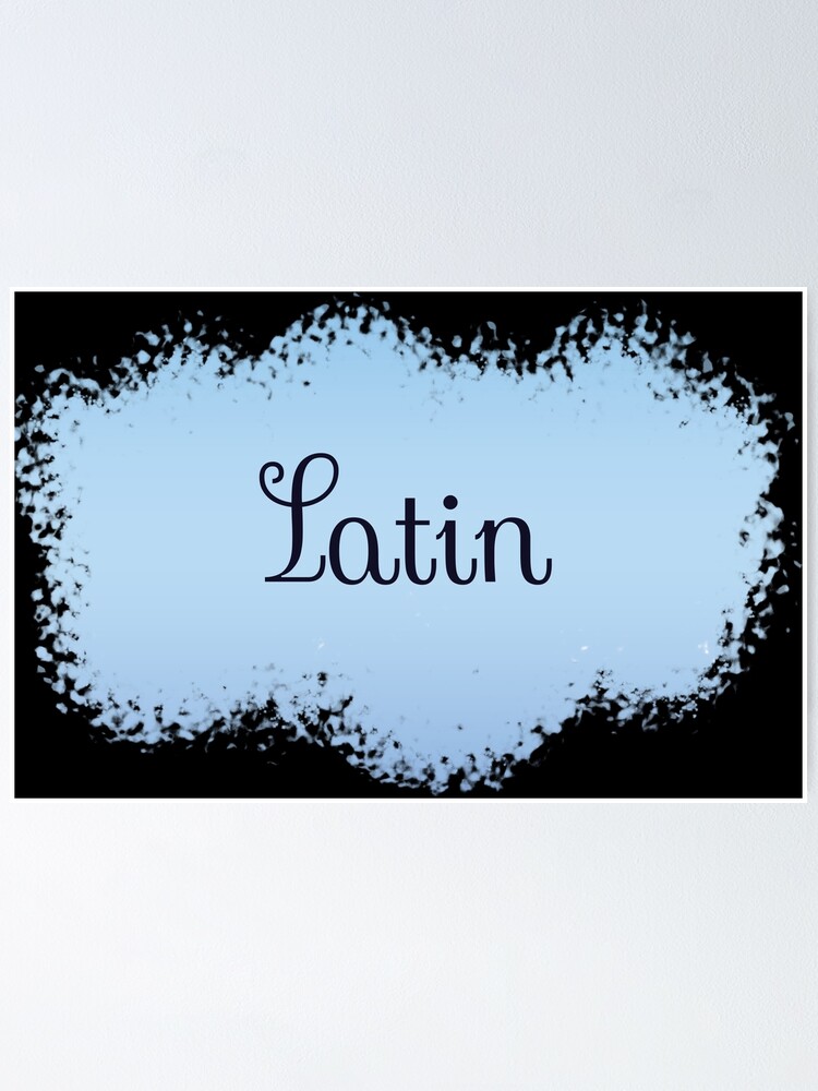 "Latin School Subject Label - blue black" Poster for Sale by IrinchiDE ...