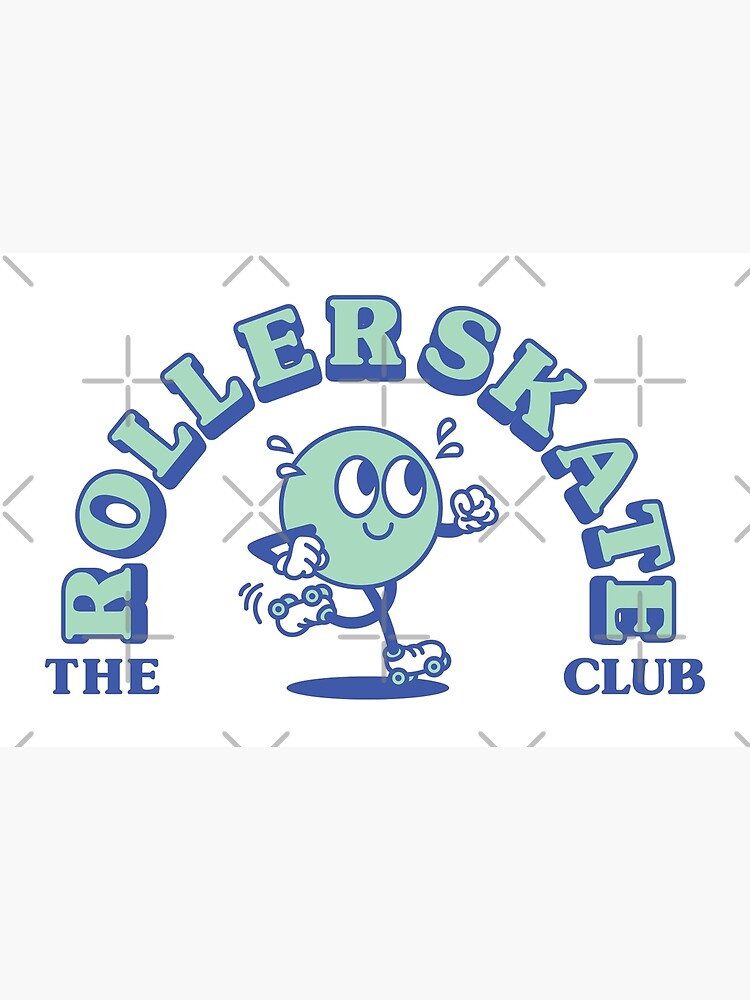 "The Roller Skate Club | Teal & Blue | Semi-Circle Logo" Poster for ...