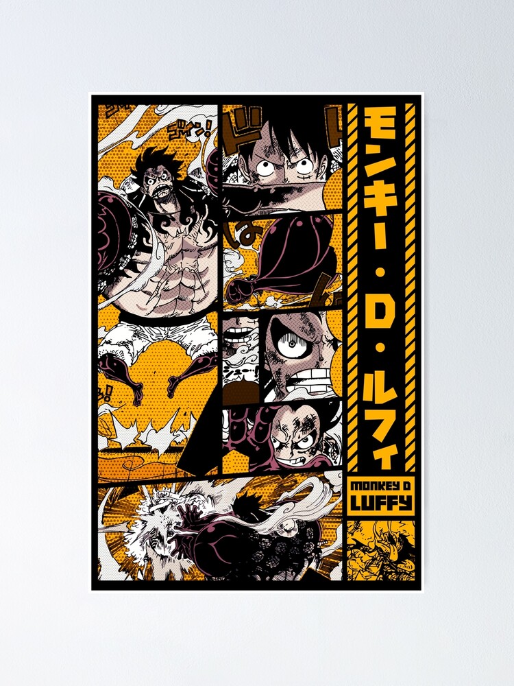 Luffy Gear Four Boundman Manga Panel Design V1 Poster For Sale By