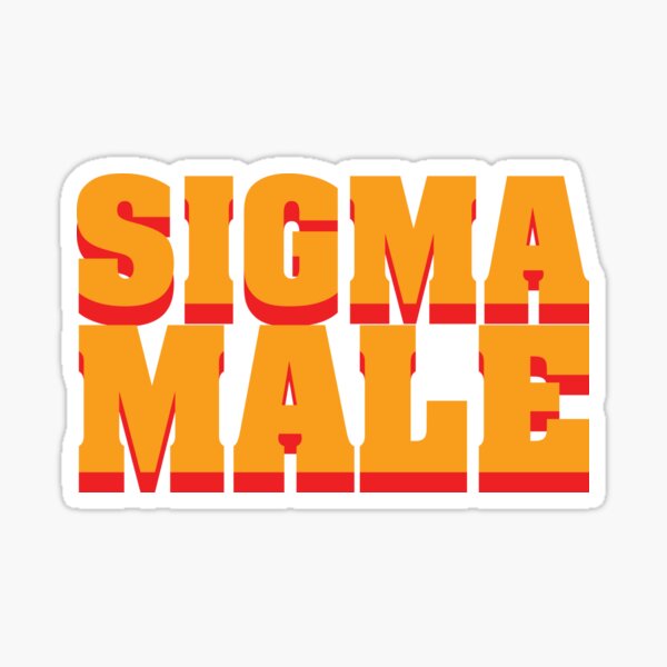 "Sigma Male Logo" Sticker for Sale by OldDannyBrown | Redbubble