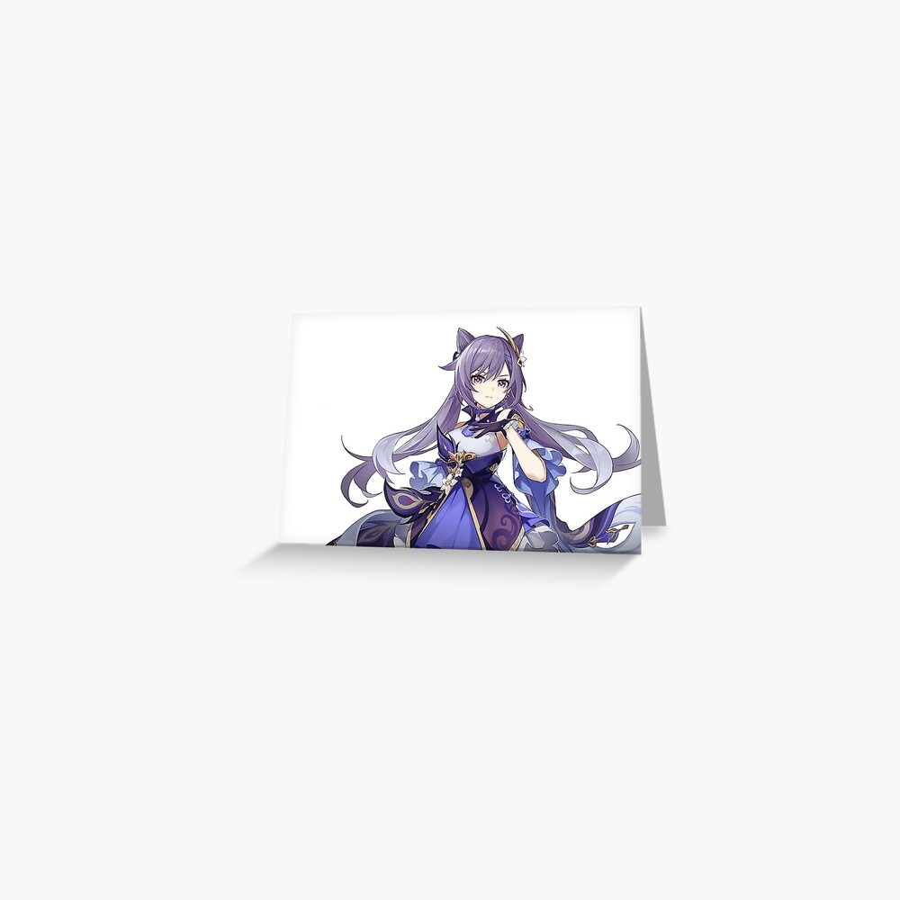 "keqing genshin transparent" Greeting Card for Sale by bigguzzito ...