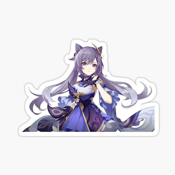"keqing genshin transparent" Sticker for Sale by bigguzzito | Redbubble