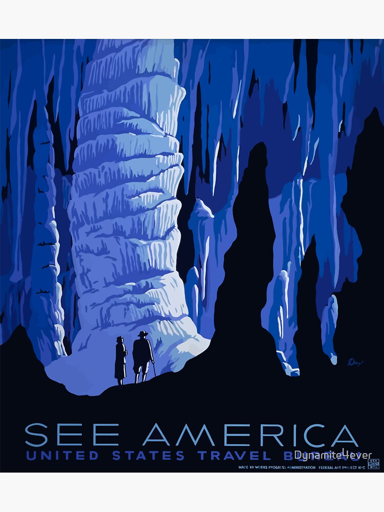 "Vintage See America Poster" Sticker for Sale by Dynamite4ever | Redbubble