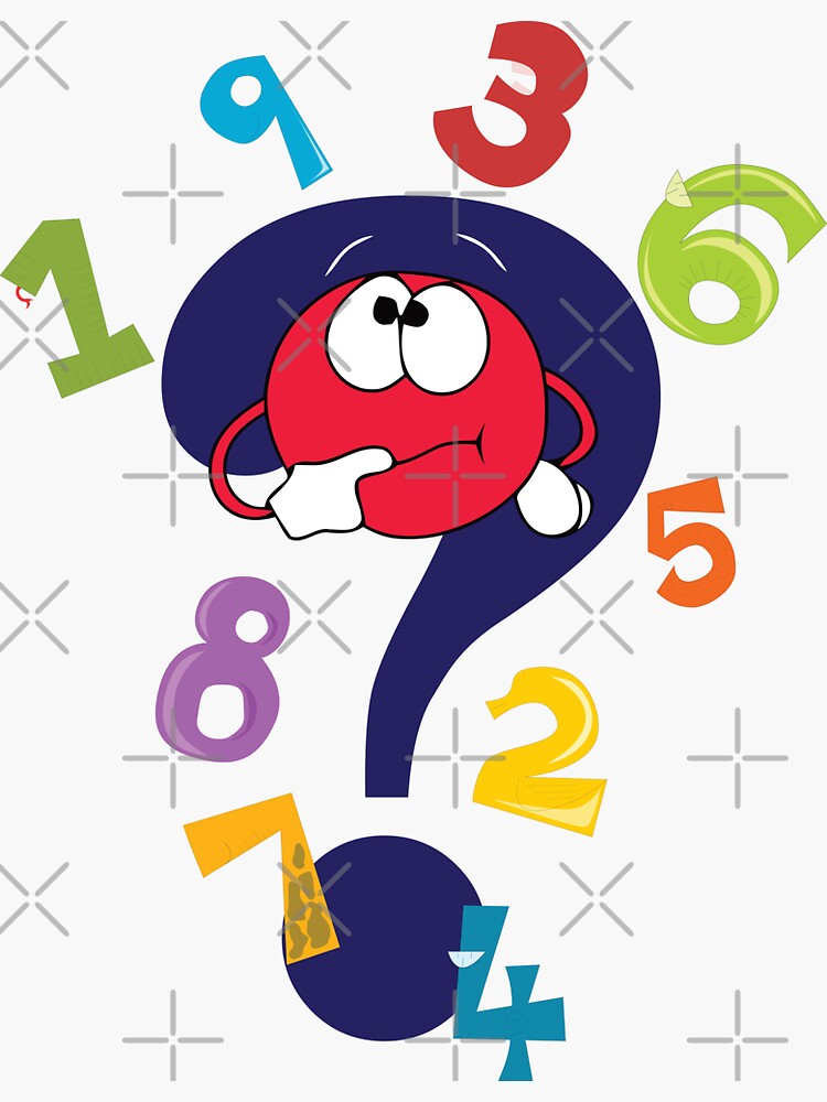 Sticker « Numéros de visage drôles de point d'interrogation pour les ...