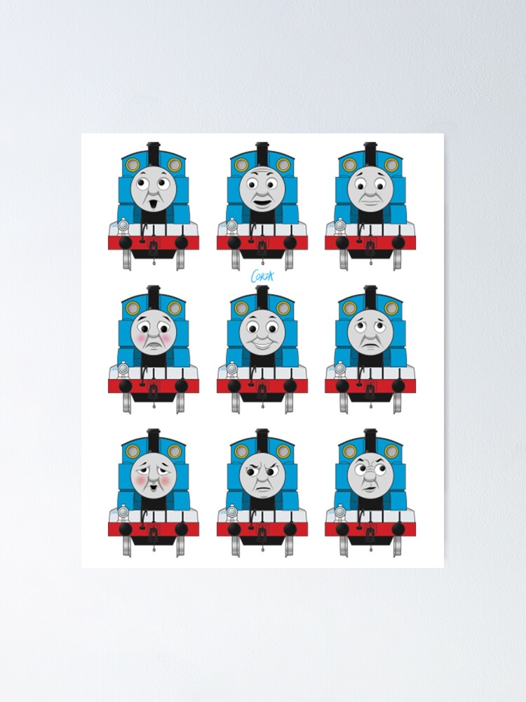 "Thomas The Train" Poster for Sale by UndertheMoonSVG | Redbubble