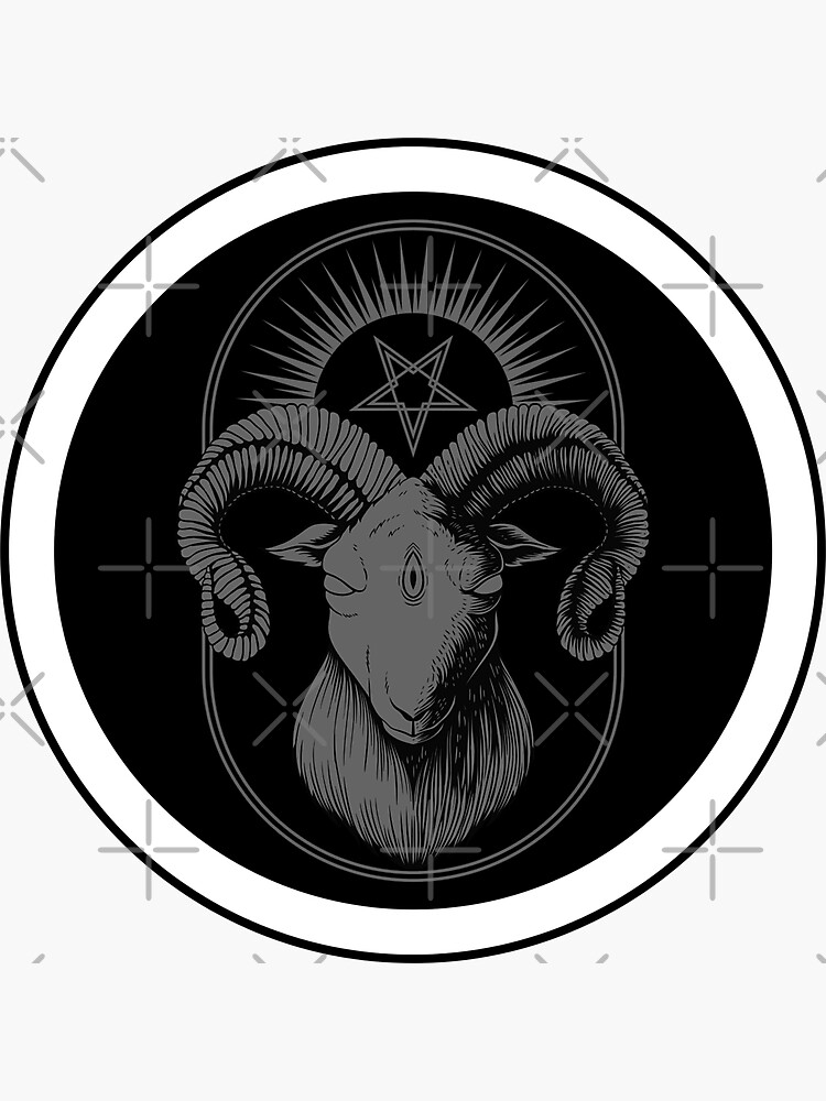 "Demonic Goat" Sticker for Sale by 13thVoid | Redbubble