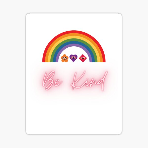 "Be Kind Rainbow" Sticker by Alfie-Pops | Redbubble