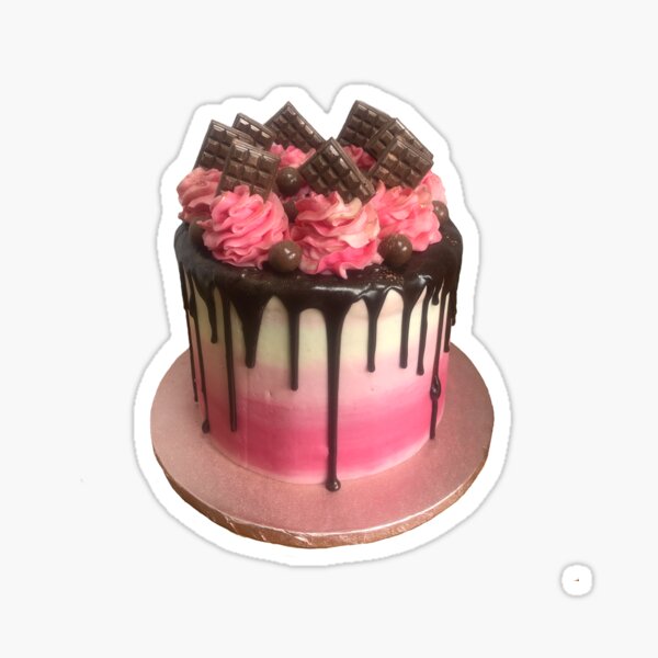 "Pink cake" Sticker by anyamiller10 | Redbubble