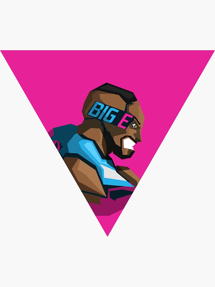 "BIG E wrestler design emblem" Sticker for Sale by Dr-Hat | Redbubble