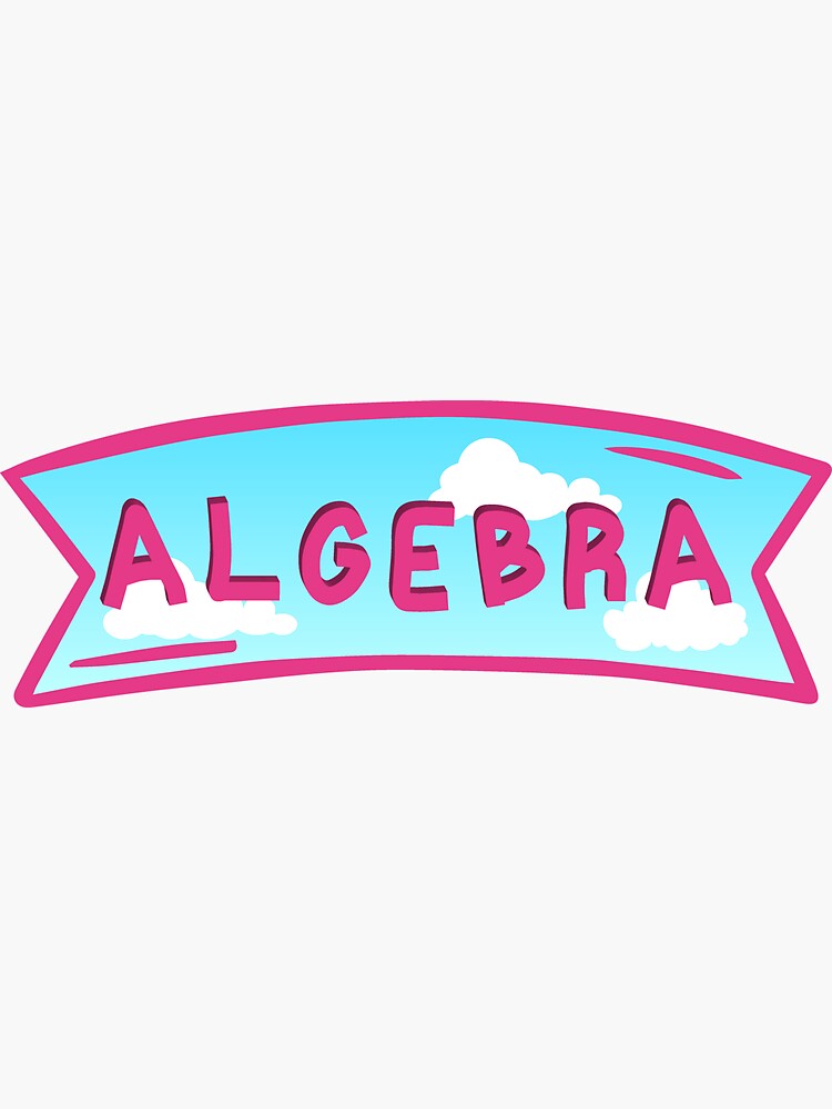 "Algebra aesthetic school supplies" Sticker for Sale by UrOrder | Redbubble