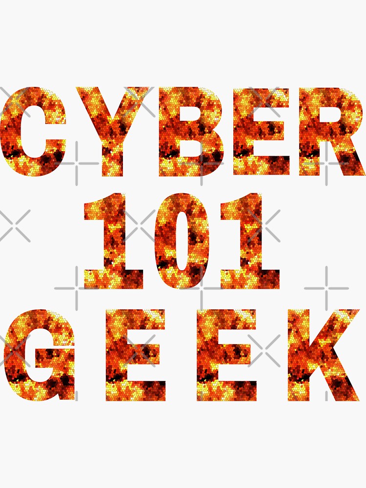 "Cyber 101 Geek Style E1" Sticker for Sale by Cyber101Geek | Redbubble
