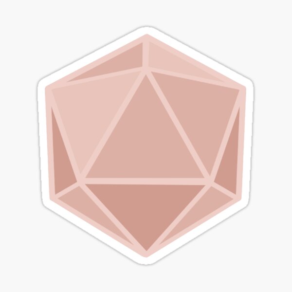 "Light Pink D20" Sticker for Sale by WinterStarshine | Redbubble