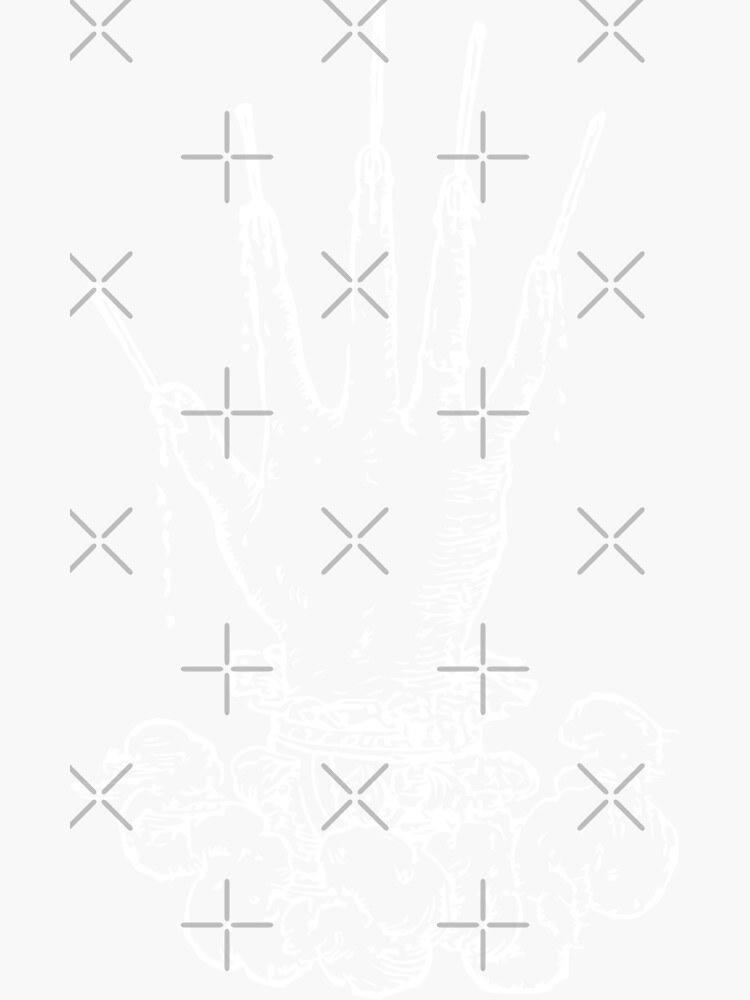 "Devises Héroïques - The Hand Of Glory (white)" Sticker for Sale by ...