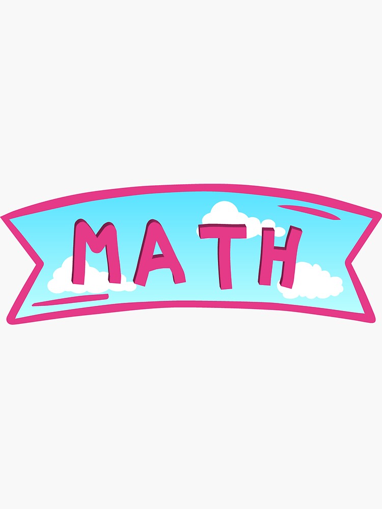 "Math aesthetic school supplies" Sticker for Sale by UrOrder | Redbubble
