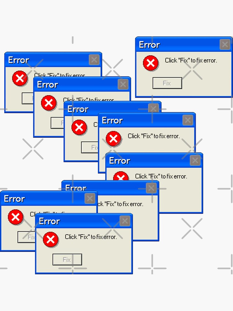 "error windows xp " Sticker for Sale by ahm 298760 | Redbubble