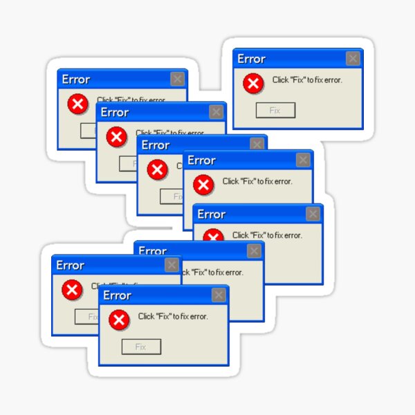 "error windows xp " Sticker for Sale by ahm 298760 | Redbubble