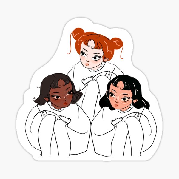 "better together | three pretty best friends " Sticker for Sale by ...