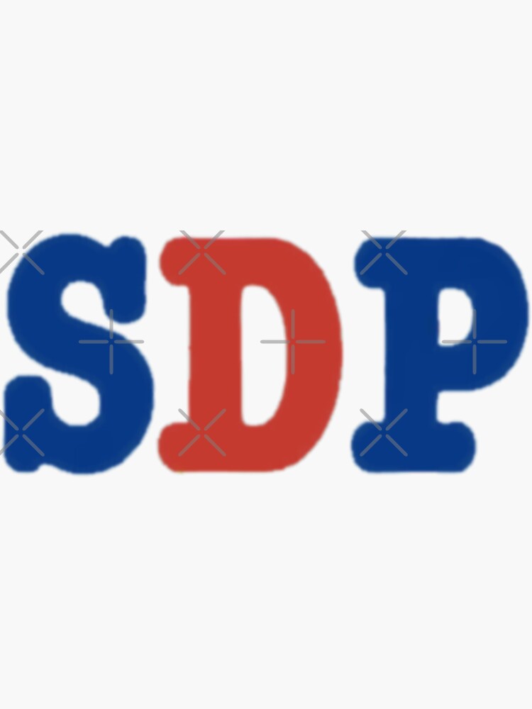 "SDP - Social Democratic Party" Sticker by halibutgoatramb | Redbubble