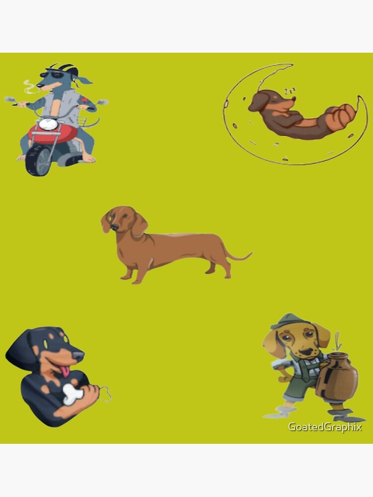 " Dachshund Ultimate Sticker Pack" Poster by GoatedGraphix | Redbubble