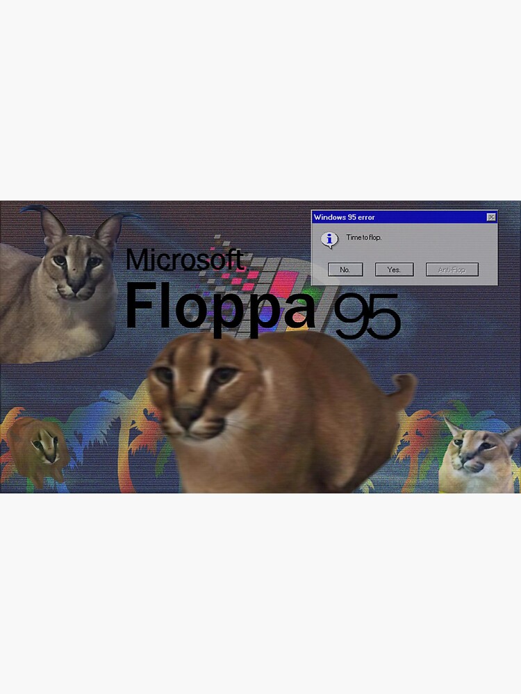 Pegatina «Microsoft Floppa 95» de brelck | Redbubble