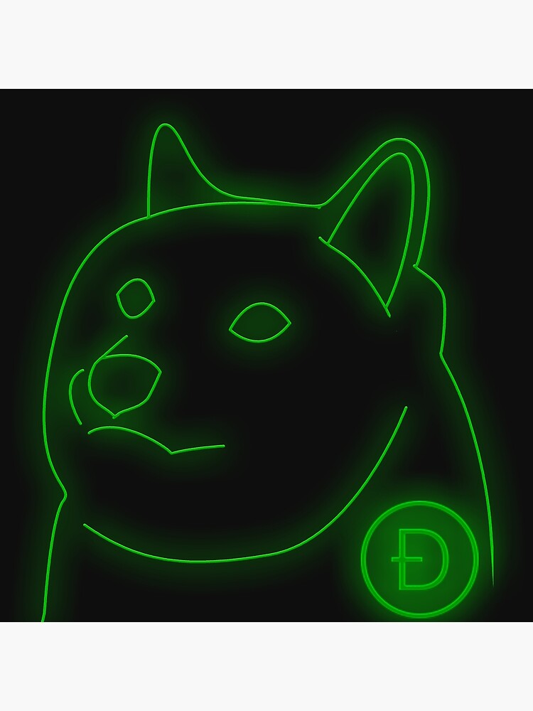 "Doge Neon Green" Poster for Sale by rthk | Redbubble
