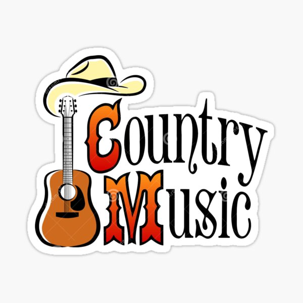 "Country Music" Sticker for Sale by suprijalaludin | Redbubble