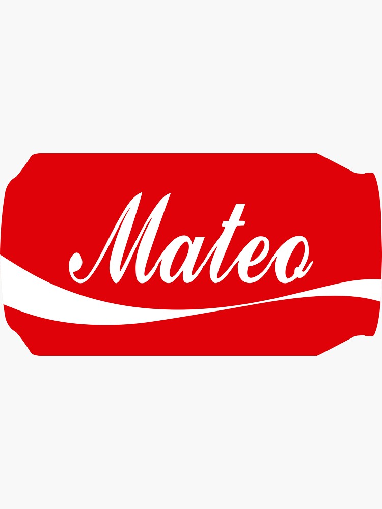 "Can with name Mateo" Sticker for Sale by MoneyR | Redbubble